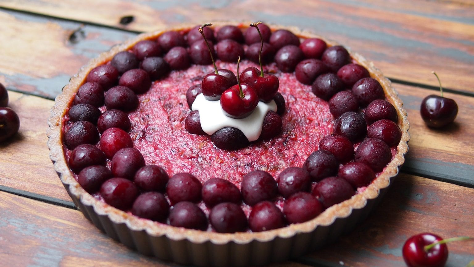 Vegan Cherry Tart - Vitamix Recipes - Raw Blend